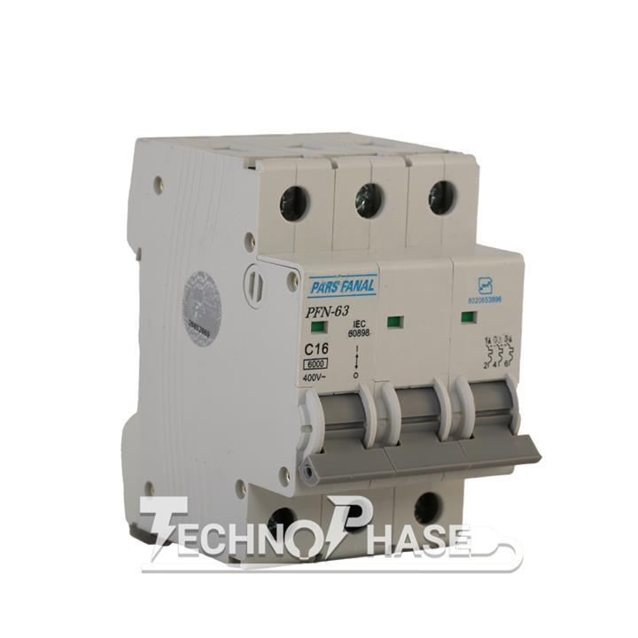 قیمت و خرید فیوز مینیاتوری سه پل 40 آمپر پارس فانال مدل PFN-63