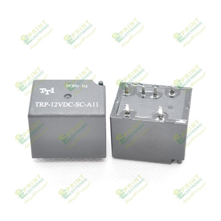 قیمت و خرید رله 12 ولت 6 پایه 30 آمپر ماشینی TTI TRP-12VDC-SC-A11