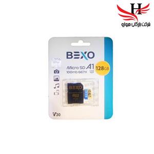 قیمت و خرید مموری ۱۲۸ گیگ Bexo C10 U3 90 MB/S 600X+Adaptor