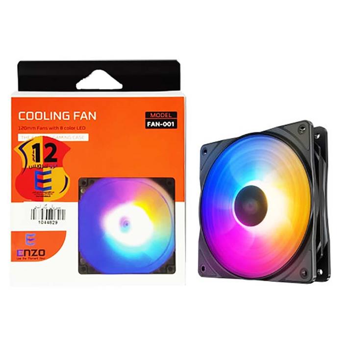 قیمت و خرید فن کیس 12*12 سانتی متر RGB دار انزو ENZO FAN-001