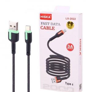 قیمت و خرید کابل تایپ سی (Type-C) هیسکا (HISKA) طول 2 متر مدل LX-2022