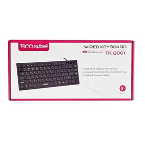 قیمت و خرید کیبورد تسکو مدل TK 8001 با حروف فارسی