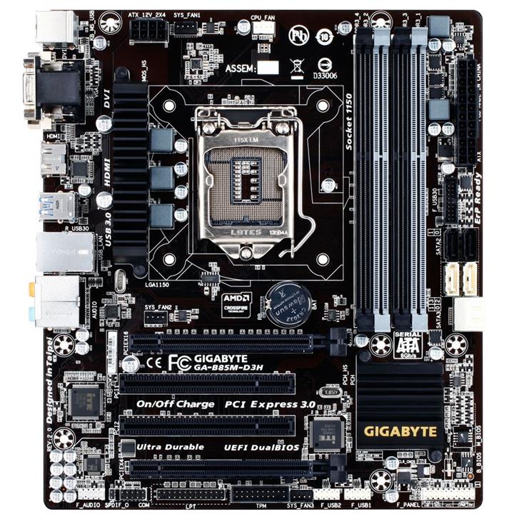 قیمت و خرید مادربرد گیگابایت مدل GIGABYTE B85M-D3H LGA 1150