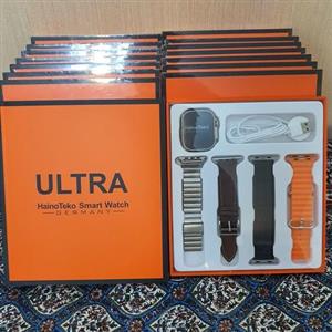 قیمت و خرید اپل واچ T94 ULTRA MAX ساعت هوشمند ساخت المان با 4 بند چرم و ...
