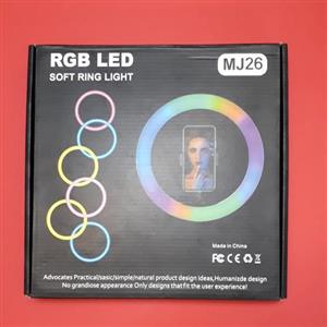 قیمت و خرید رینگ لایت قطر 26 سانت هفت رنگ مدل mj26 بدون پایه