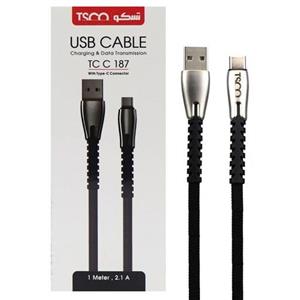 قیمت و خرید کابل تبدیل USB به USB-C تسکو مدل TCC 187
