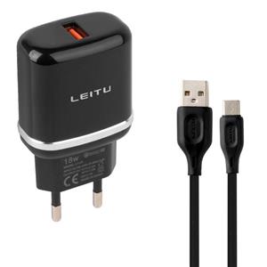 قیمت و خرید شارژر دیواری لیتو مدل LH-26 18W به همراه کابل تبدیل USB-C
