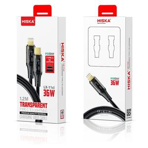 قیمت و خرید کابل تبدیل Type-C به لایتنینگ هیسکا مدل HISKA LX-11CI