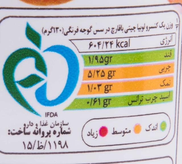 قیمت و خرید کنسرو خوراک لوبیا چیتی با قارچ در سس گوجه فرنگی اصالت