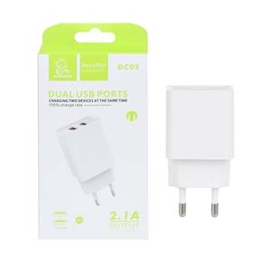 قیمت و خرید شارژر دیواری دو پورت DENMEN 10W مدل DC02
