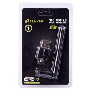 قیمت و خرید کارت شبکه بی سیم آنتن دار Eleven D11 300Mbps ( 12 ماهه شرکتی )