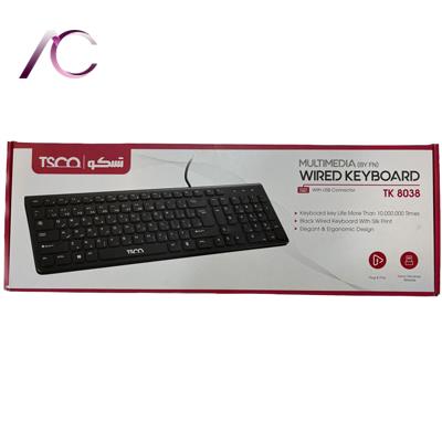 قیمت و خرید کیبورد تسکو مدلKEYBOARD TSCO TK 8038