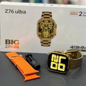 قیمت و خرید ساعت هوشمند مدل Z76 ultra تمام صفحه دارای 2مدل دستبند سلیکونی و فلزی دارای اچر کوچک ...
