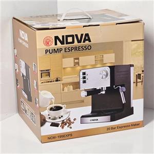 قیمت و خرید اسپرسوساز NDVA مدل 195توان مصرفی 850W توان بخار 20 بار تک شات و دو شات