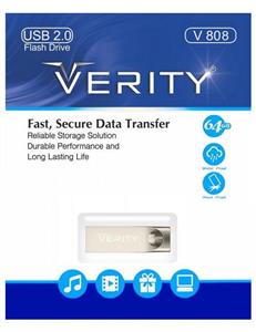 قیمت و خرید فلش مموری فلزی وریتی مدل V808 ظرفیت 64 گیگابایت