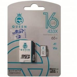 قیمت و خرید کارت حافظه Queen tech 16G آیتین کلاس 10 و سرعت 65 همراه با آداپتور کویین تک شانزه ...
