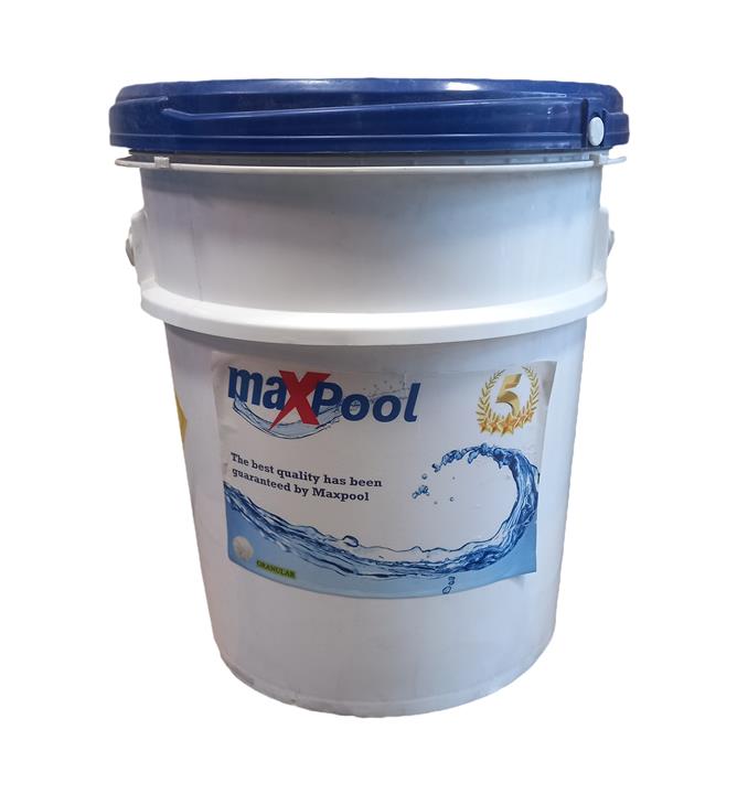 قیمت و خرید کلر پودری برند Max Pool وزن 18 کیلویی