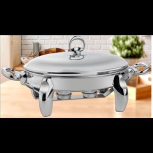 قیمت و خرید سوفله بیضی بزرگ پافیلی کروم یونیک مدل un3107 رنگ: استیل,