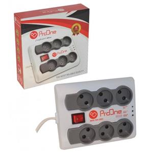 قیمت و خرید محافظ برق کامپیوتر ProOne مدل 6 خانه 5 متری PPS610