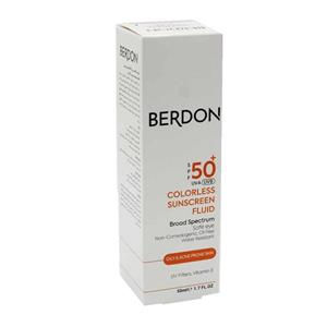 قیمت و خرید ضد آفتاب بردون BERDON مناسب پوست چرب و آکنه ای حجم 50میل