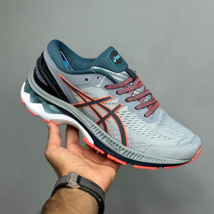 قیمت و خرید کفش اسپرت اسیکس کایانو 27 طوسی نارنجی ASICS GEL KAYANO 27 A767-021G
