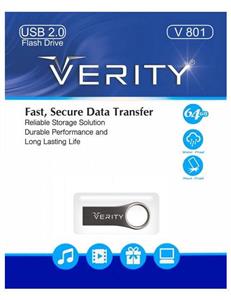 قیمت و خرید فلش مموری فلزی وریتی مدل V801 ظرفیت 64 گیگابایت