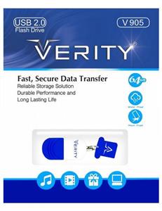 قیمت و خرید فلش مموری وریتی مدل V905 آبی-سبز ظرفیت 64 گیگابایت