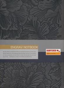 قیمت و خرید دفتر یادداشت خط دار ENGRAV (طرح گل، مشکی)، (ترمو)