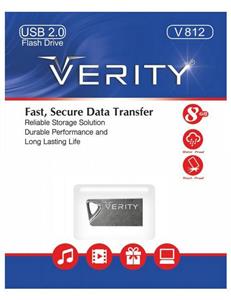 قیمت و خرید فلش مموری فلزی وریتی مدل V812 ظرفیت 8 گیگابایت