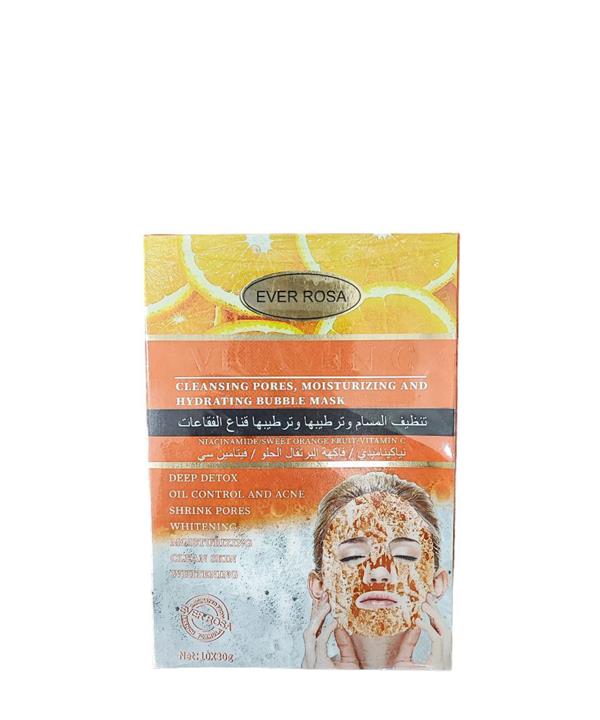 قیمت و خرید ماسک ورقه ای حبابی و پاک کننده منافذ EVER ROSA(پک 10 عددی)