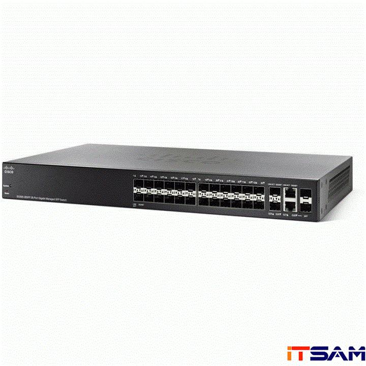 قیمت و خرید سوئیچ شبکه سیسکو 28 پورت مدل SG350-28SFP