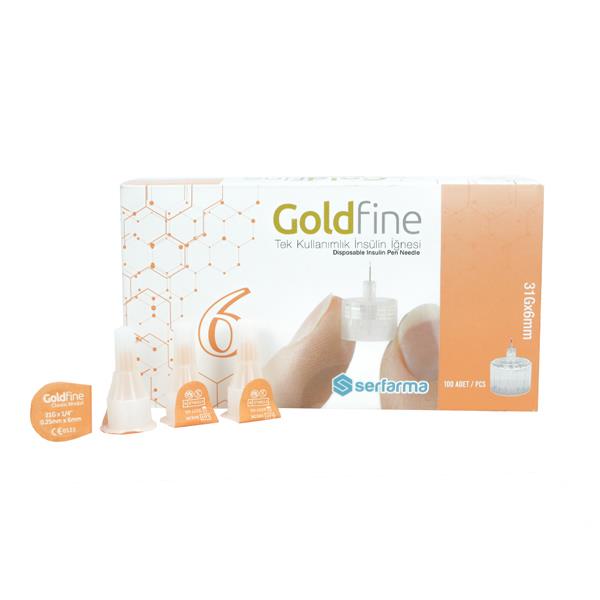 قیمت و خرید سرسوزن انسولین 6 ml مدل goldfine بسته 100 عددی