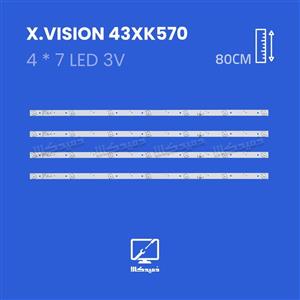 قیمت و خرید بکلایت تلویزیون ایکس ویژن مدل 43XK570