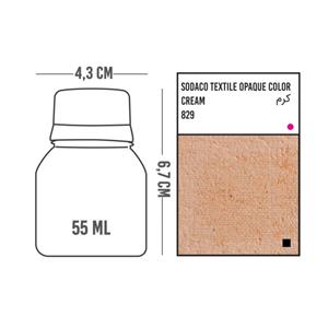 قیمت و خرید رنگ پارچه سوداکو 55 میل کرم کد 829 مدل اوپک