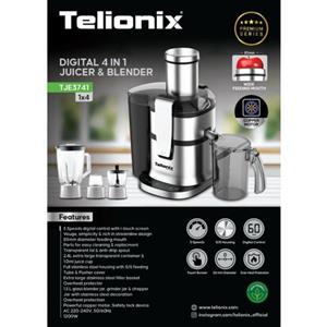 قیمت و خرید آبمیوه گیری چهار کاره تلیونیکس TELIONIX مدل آب میوه گیر ...