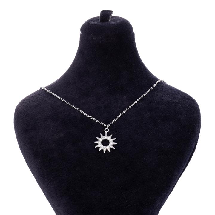قیمت و خرید گردنبند نقره زنانه طرح خورشید کد 2202