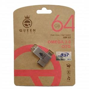 قیمت و خرید فلش مموری QUEEN TECK مدل OMEGA USB3.0 OTG ظرفیت 64گیگابایت