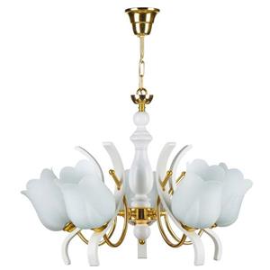 قیمت و خرید لوستر چوب و استیل چشمه نور پنج شعله کد A808/5GWT