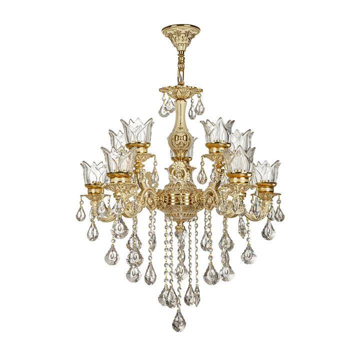 قیمت و خرید لوستر 10 شعله چشمه نور کد S3701/5GWT