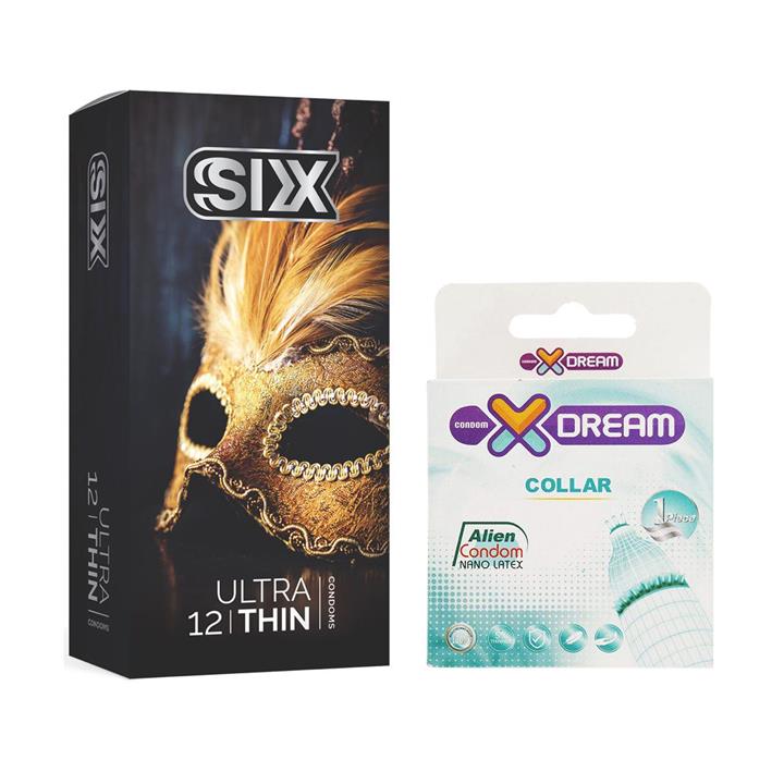 قیمت و خرید کاندوم سیکس مدل Ultra Thin بسته 12 عددی به همراه ایکس دریم