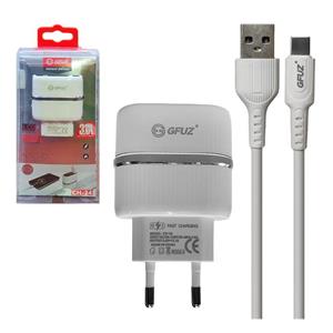 قیمت و خرید شارژر دیواری فست شارژ GFUZ مدل CH-24 همراه با کابل میکرو