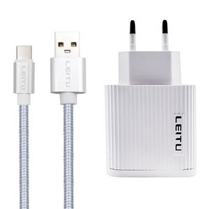 قیمت و خرید شارژر دیواری لیتو مدل LH - 6 به همراه کابل تبدیل USB-C