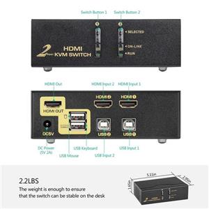 قیمت و خرید سوییچ K-net PLUS HDMI KVM دو پورت